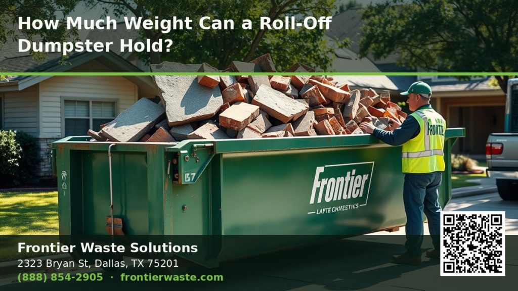 How Much Weight Can a Roll-Off Dumpster Hold? | Frontier Waste Solutions